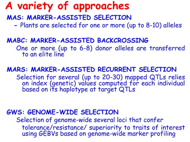 Marker assisted selection | PDF