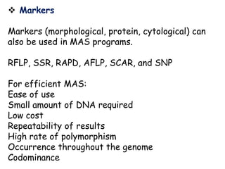 Marker assisted selection | PDF