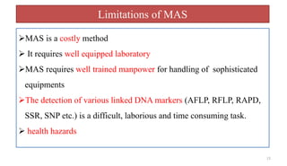Marker assisted selection( mas) and its application in plant breeding ...
