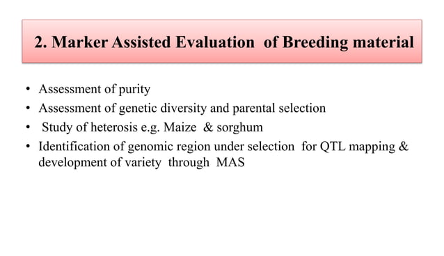 Marker assisted selection( mas) and its application in plant breeding ...