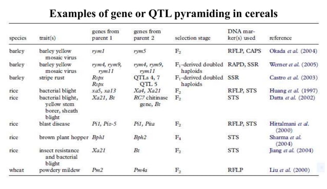 Marker assisted selection( mas) and its application in plant breeding ...