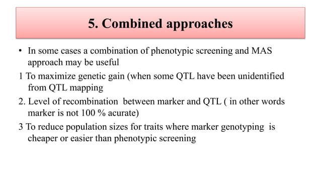 Marker assisted selection( mas) and its application in plant breeding ...