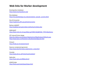 Marker devt. workshop 27022012 | PPTX