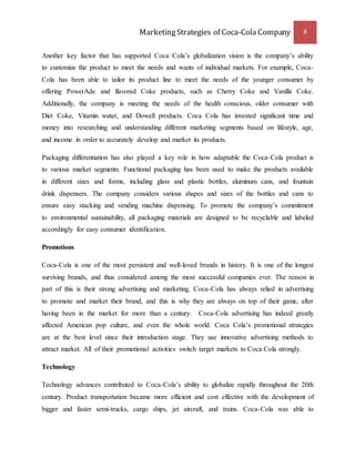 Markering strategies of coka cola company | DOCX