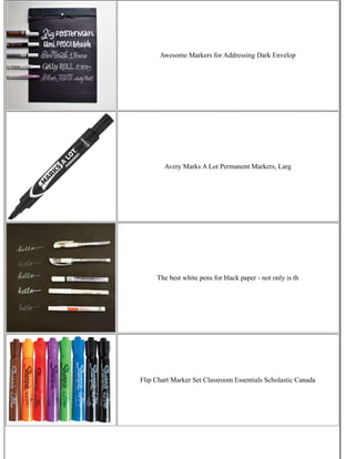 Markers That Write On Black Paper | PDF