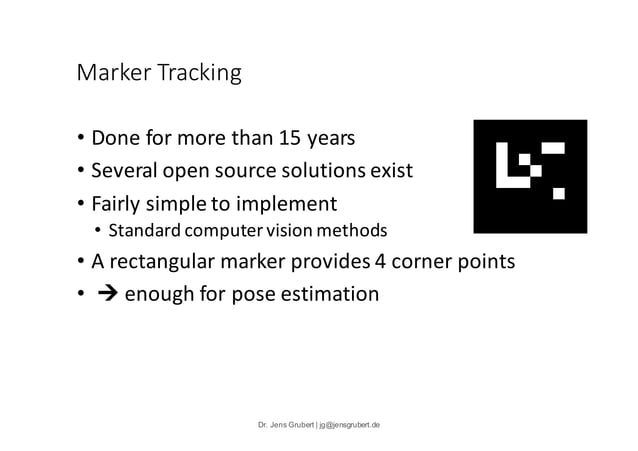 A Short Introduction to Computer Vision-based Marker Tracking | PDF