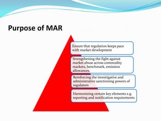 Market Abuse Regulation Introduction | PDF