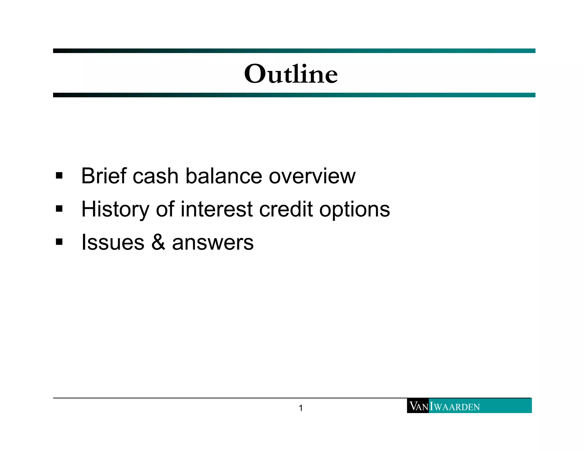 Market based cash balance plans | PDF