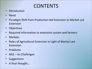 Market Led Extension | PPT