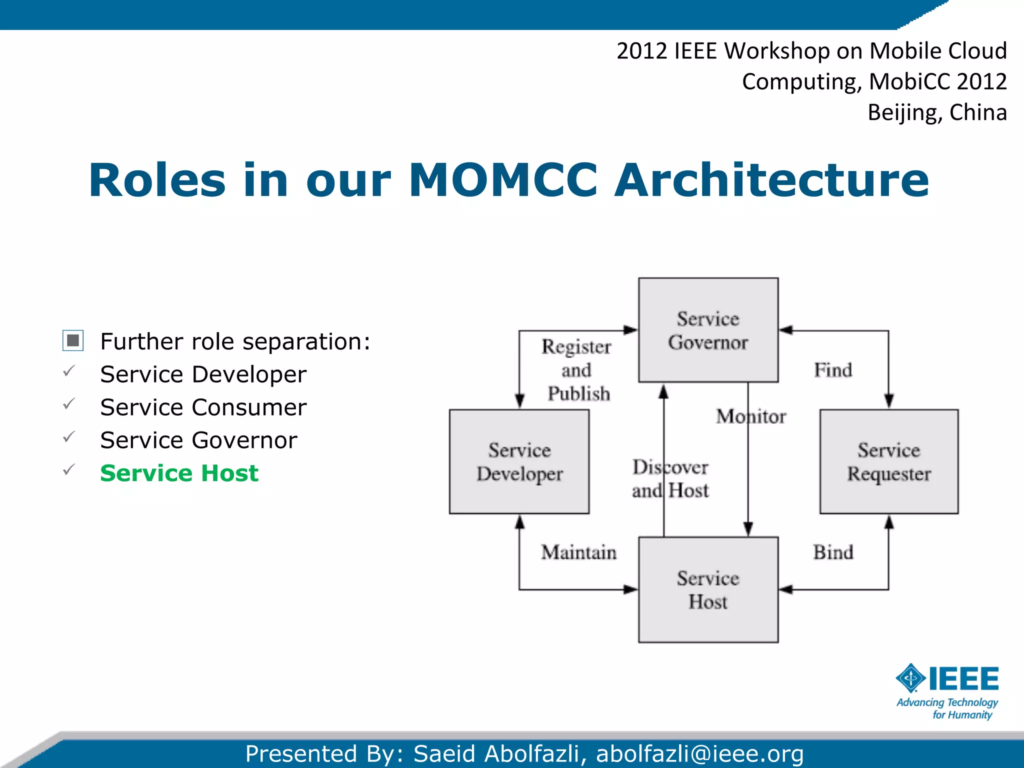 Market oriented mobile cloud computing architecture | PPT