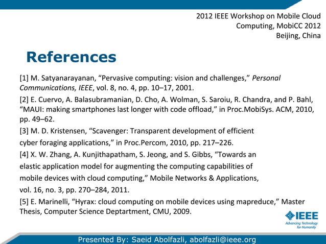 Market oriented mobile cloud computing architecture | PPT