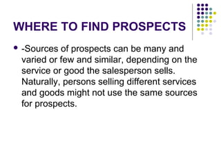 The Sales Process: Prospecting | PPT