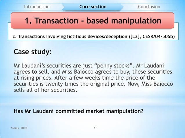 Market abuse directive and market manipulation | PPTX