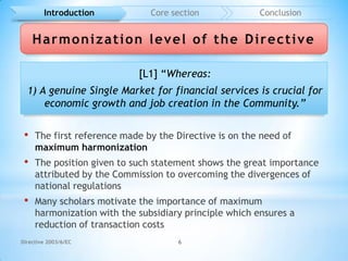Market abuse directive and market manipulation | PPTX