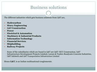 Market analysis of L&T Infotech | PPT