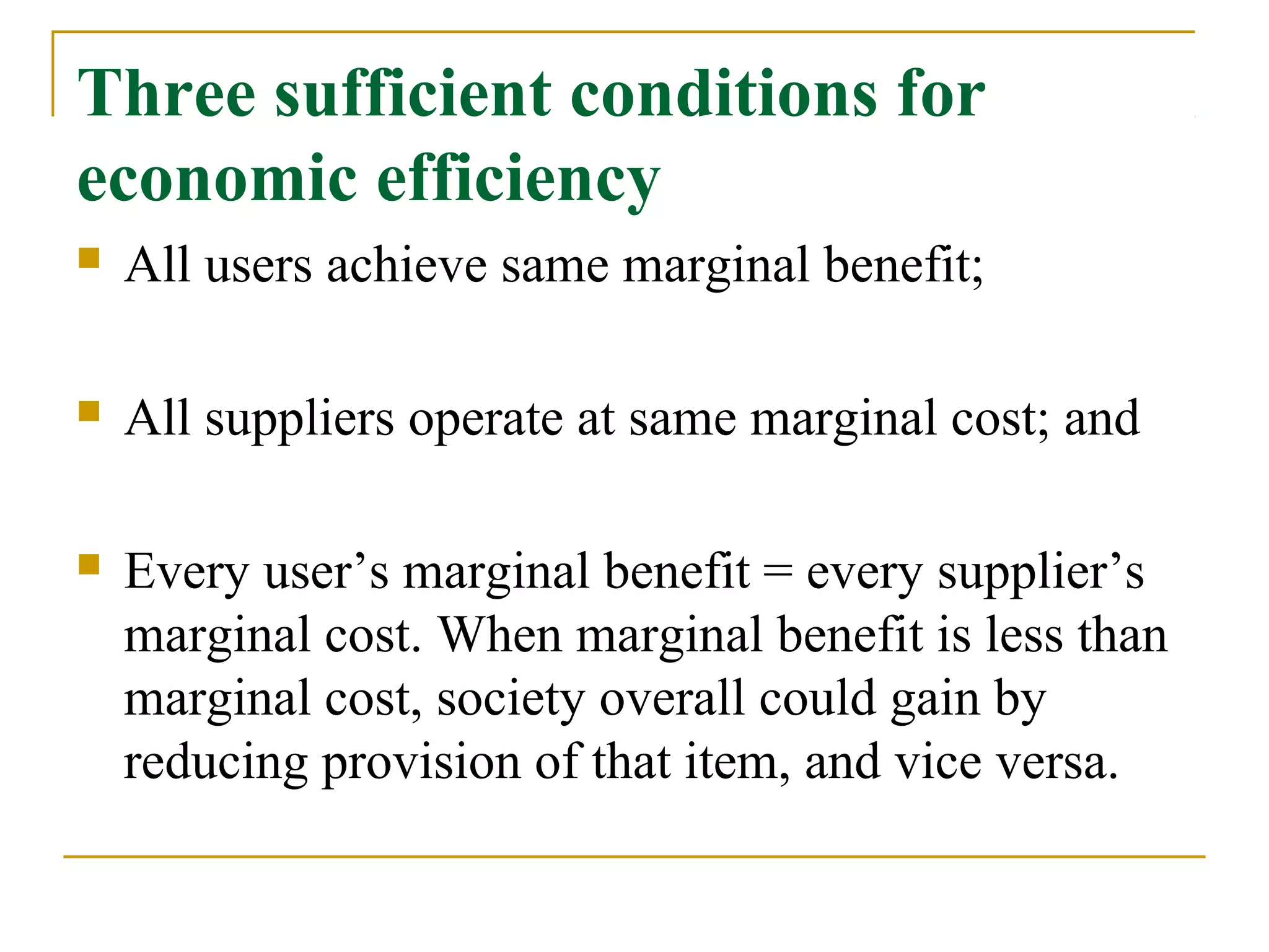 Market and economic efficiency | PPT
