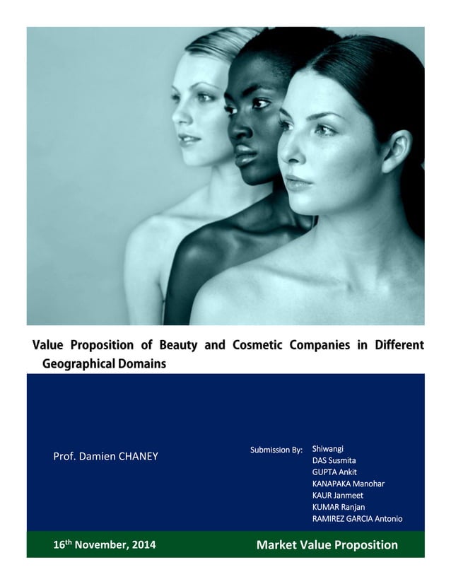 Value Proposition of beauty and cosmetic companies | PDF