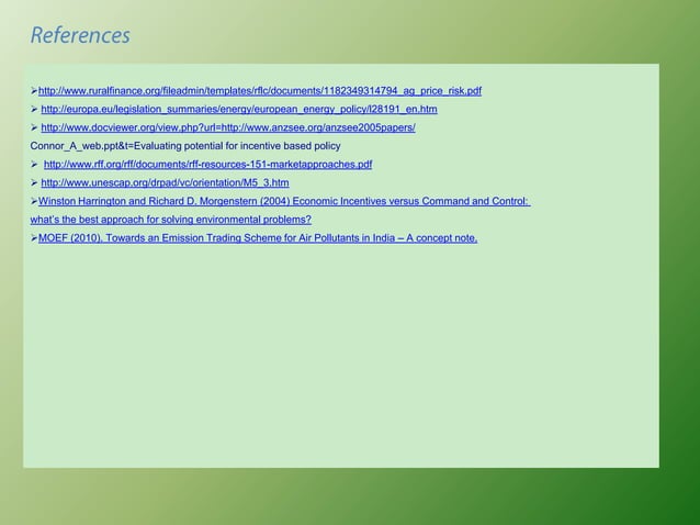 Market Based Instruments | PPT