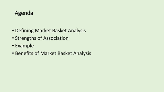 Market Basket Analysis.ppt | Business | Business and Finance