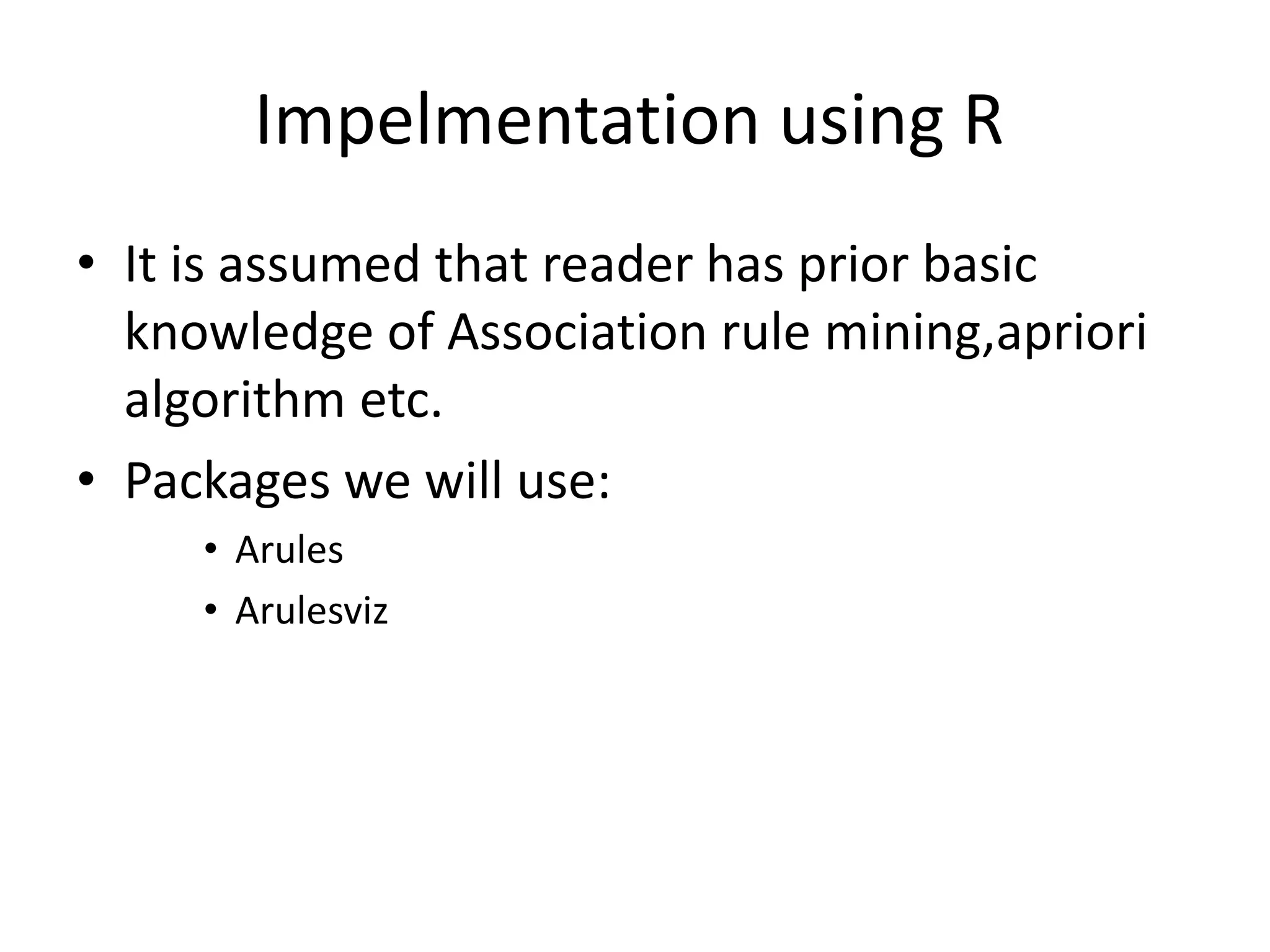 Market basketanalysis using r | PPTX