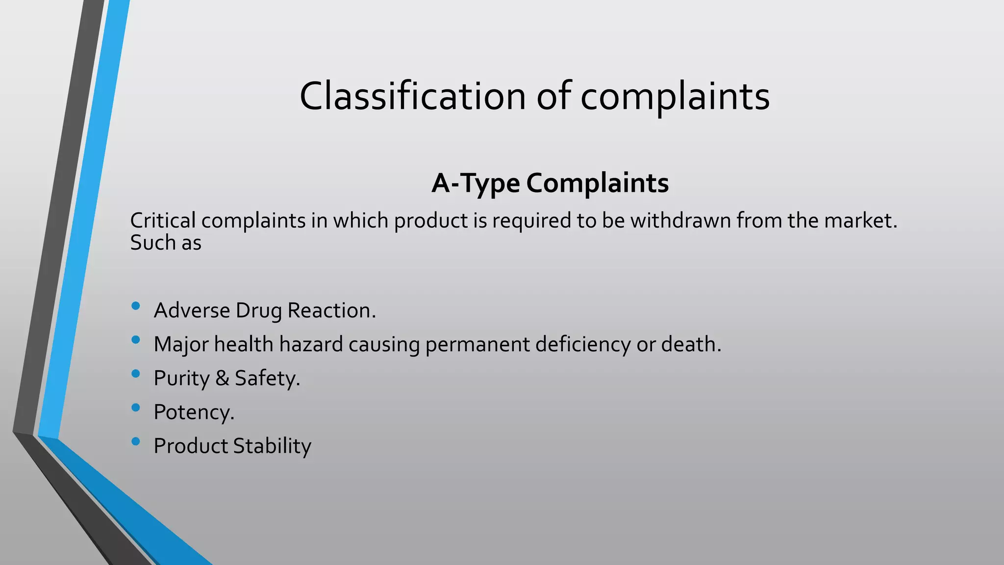 Market complaints | PPTX