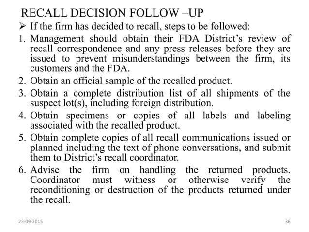 Market complaints and product recall | PPTX