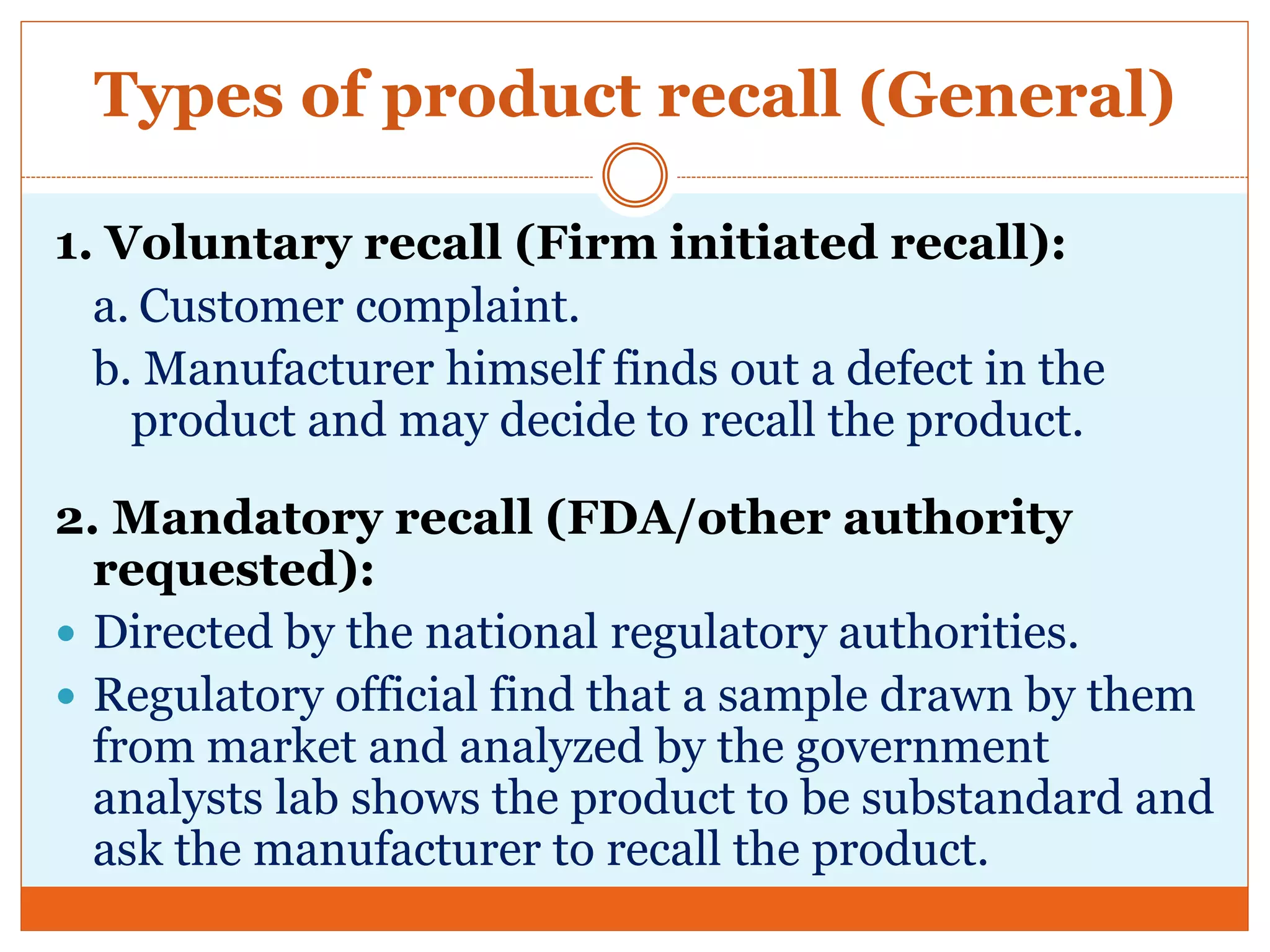Market complaints & product recall | PPTX