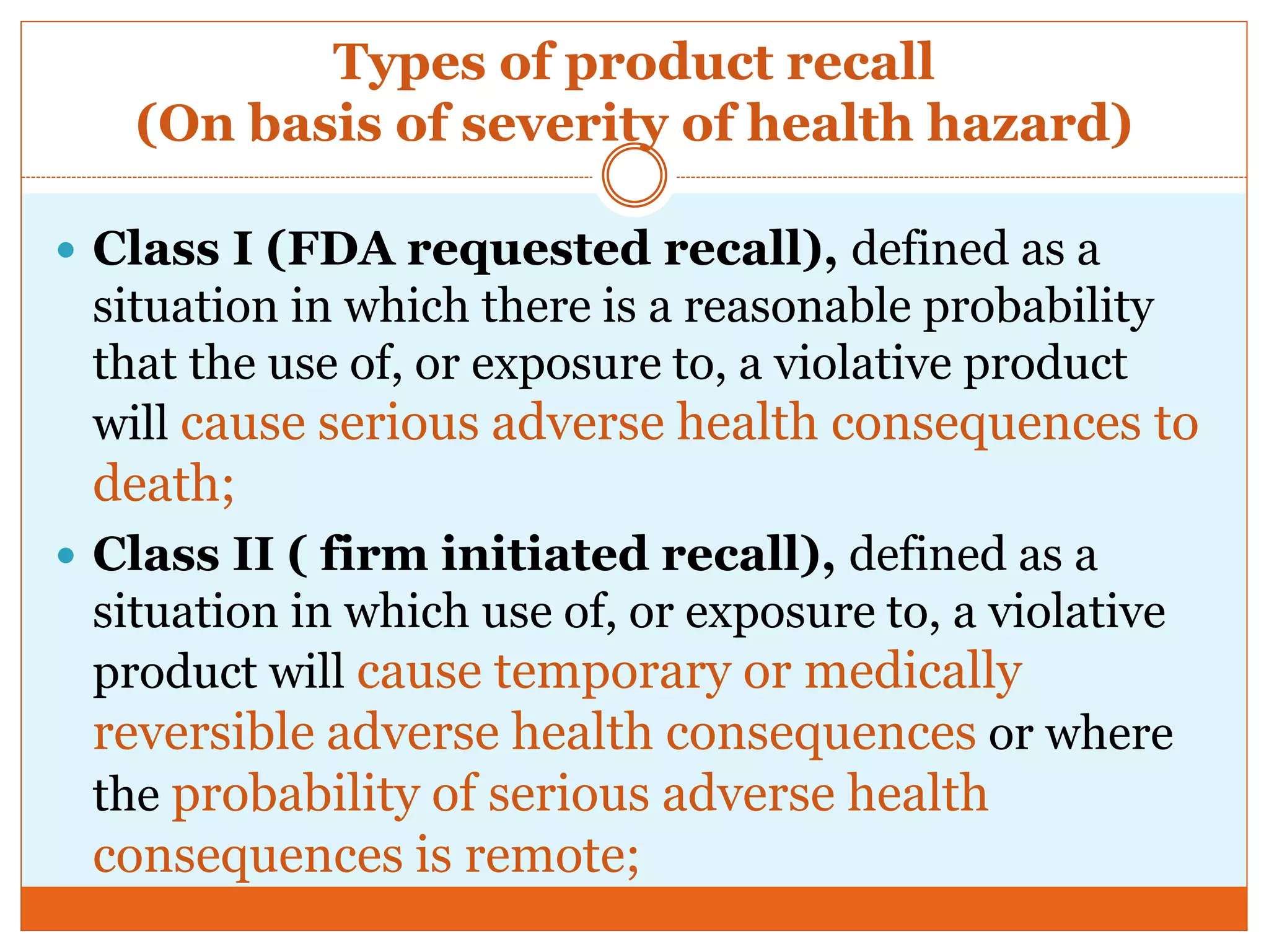 Market complaints & product recall | PPTX