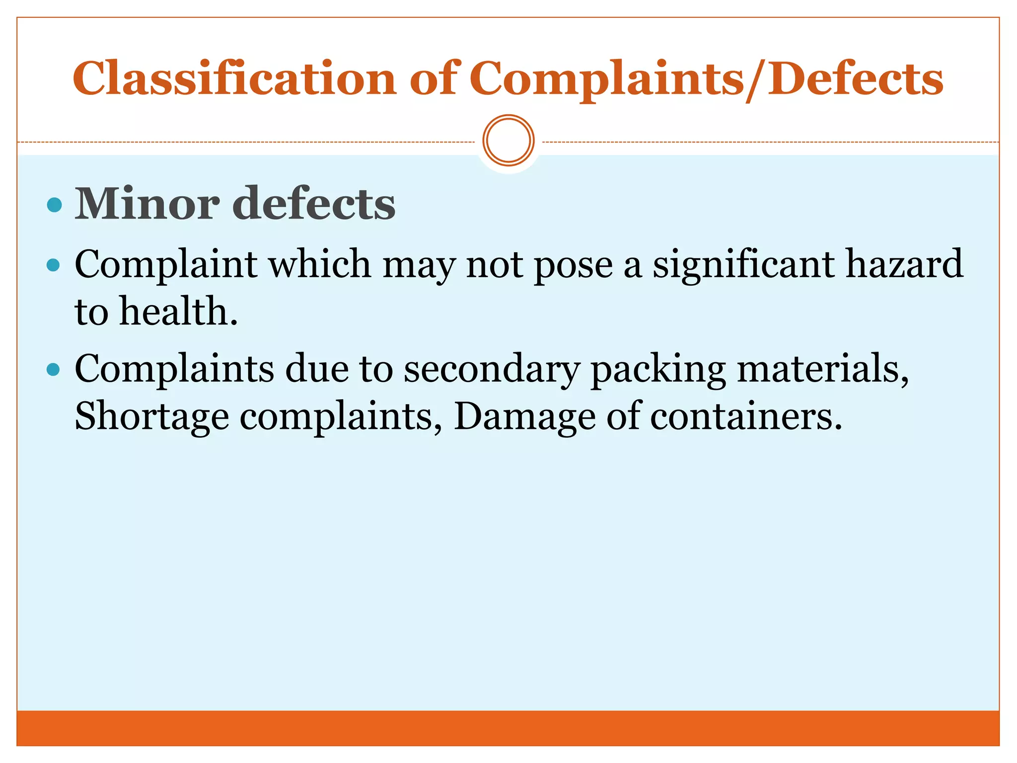 Market complaints & product recall | PPTX