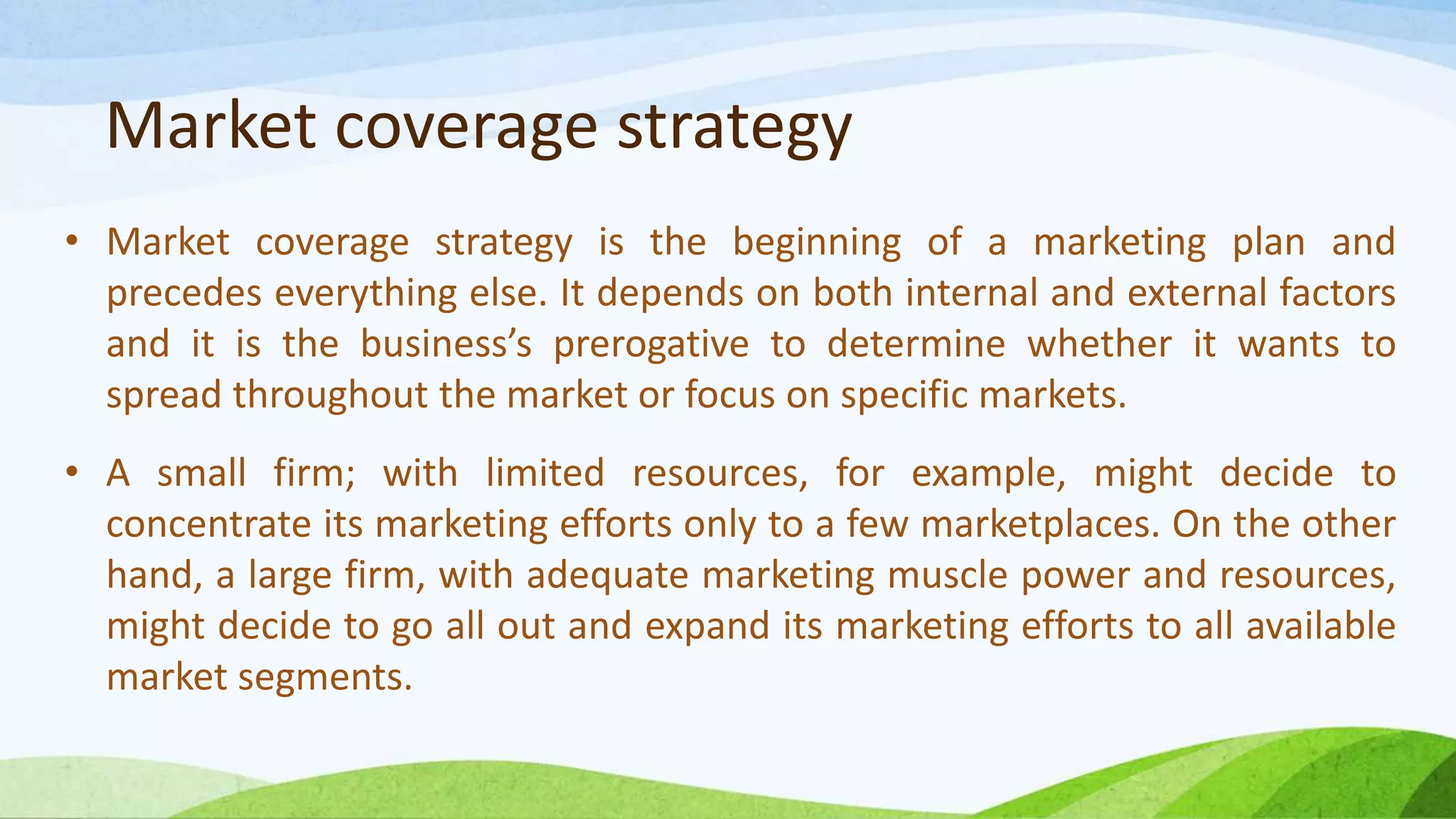 Market coverage strategy | PPTX