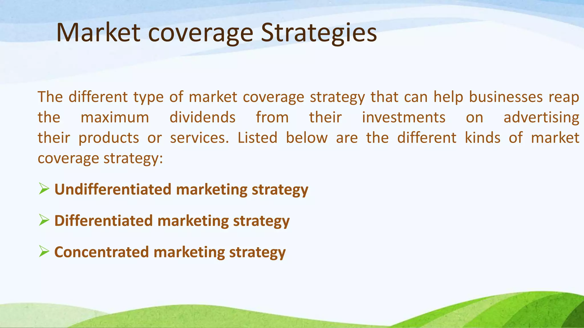 Market coverage strategy | PPTX