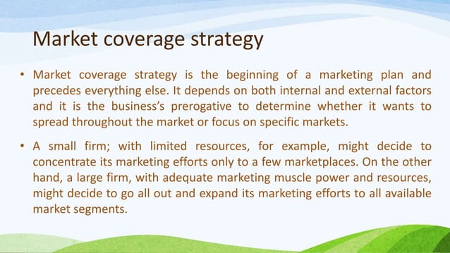 Market coverage strategy | PPTX