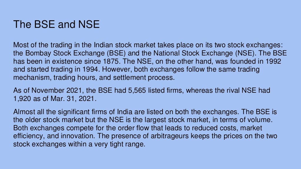 Indian Stock Market - Share Market Indices Today, Live BSE | PPTX