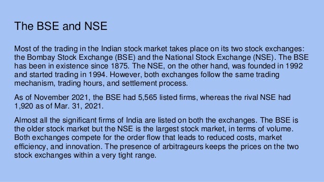 Indian Stock Market - Share Market Indices Today, Live BSE | PPTX