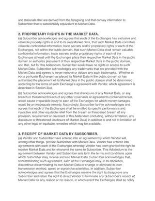 Market Data Agreement for Ninja Trader Platform | PDF