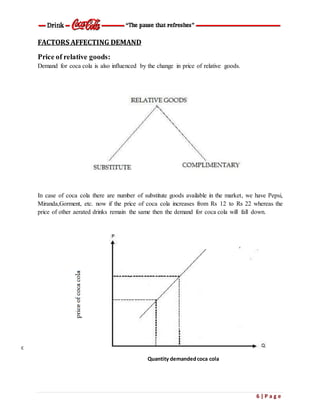 Market demand and supply of coke | DOCX