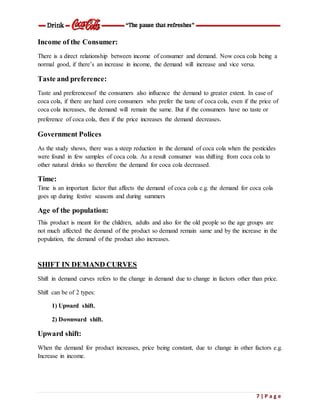 Market demand and supply of coke | DOCX