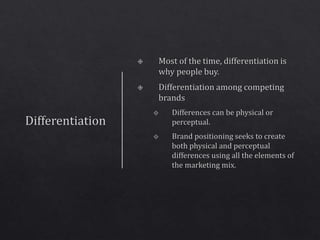 Market differentiation and positioning | PPTX | Marketing and ...