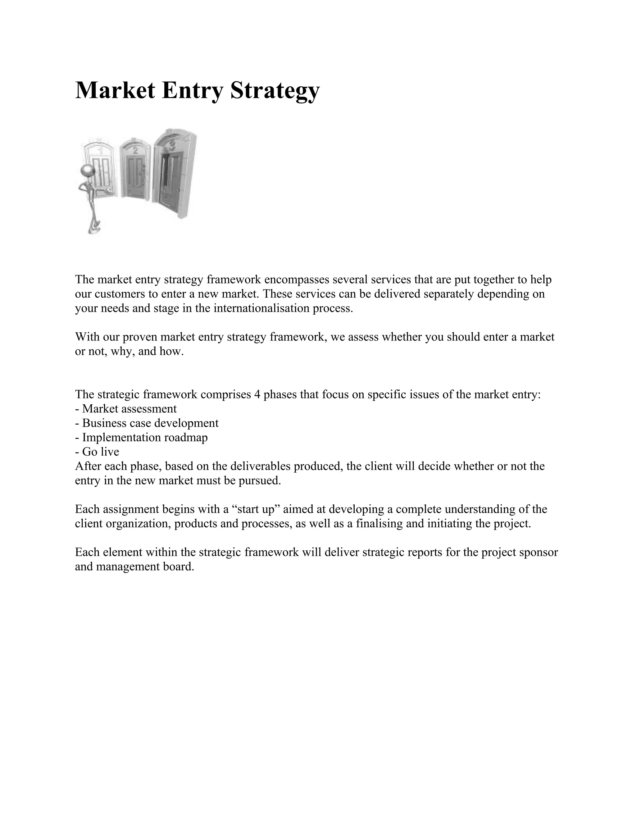 Market entry strategy | DOC | Mergers and Acquisitions | Business ...