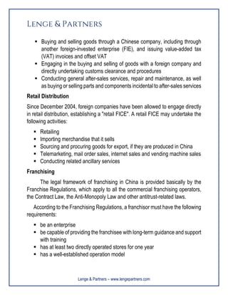 Market Entry Strategy in China | PDF