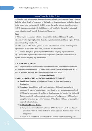Market entry strategy drilling contractor-iran | PDF | Business ...