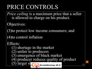 Market equilibrium and application of demand and supply theory | PPT
