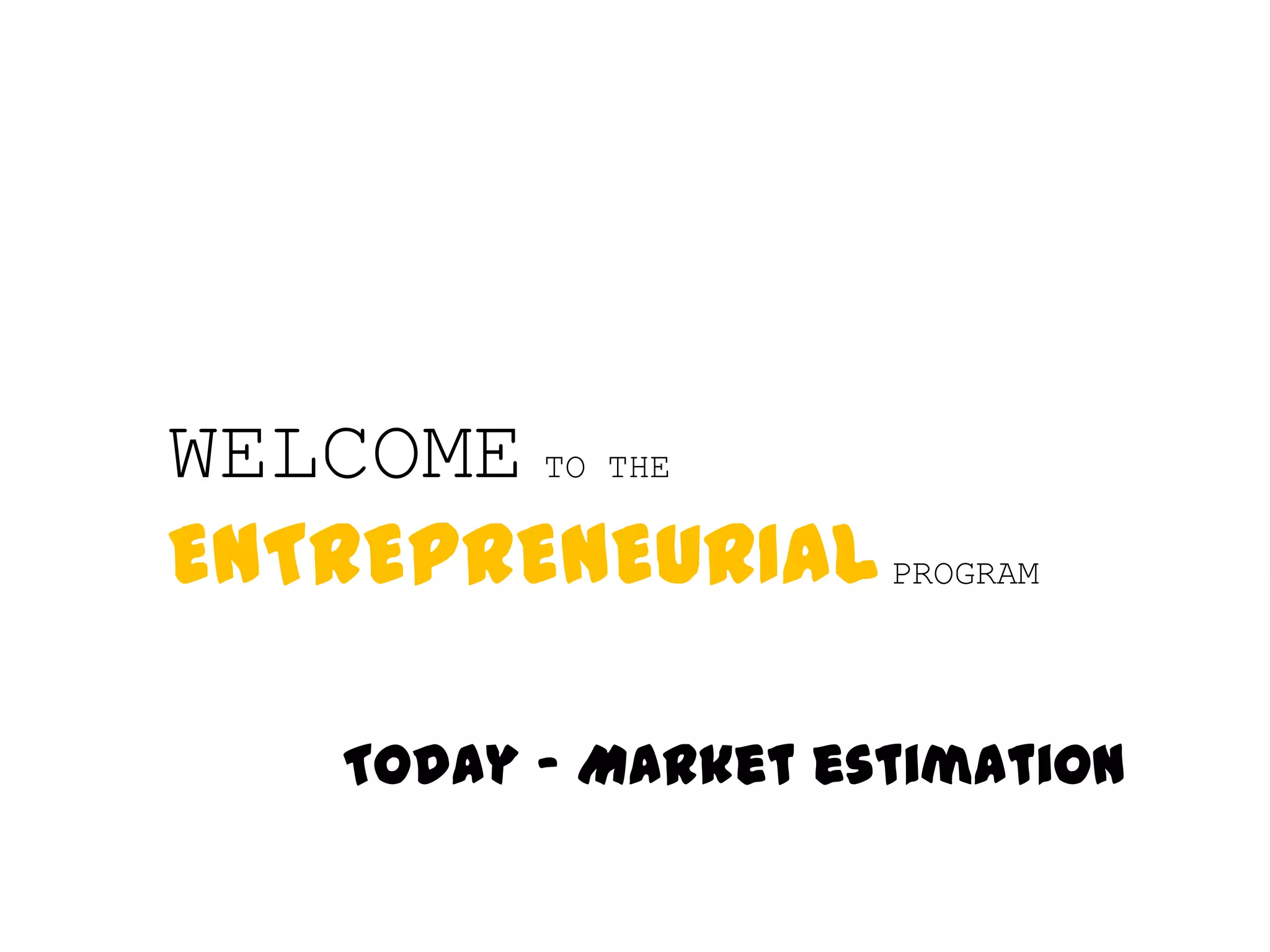 Market estimation | PPT