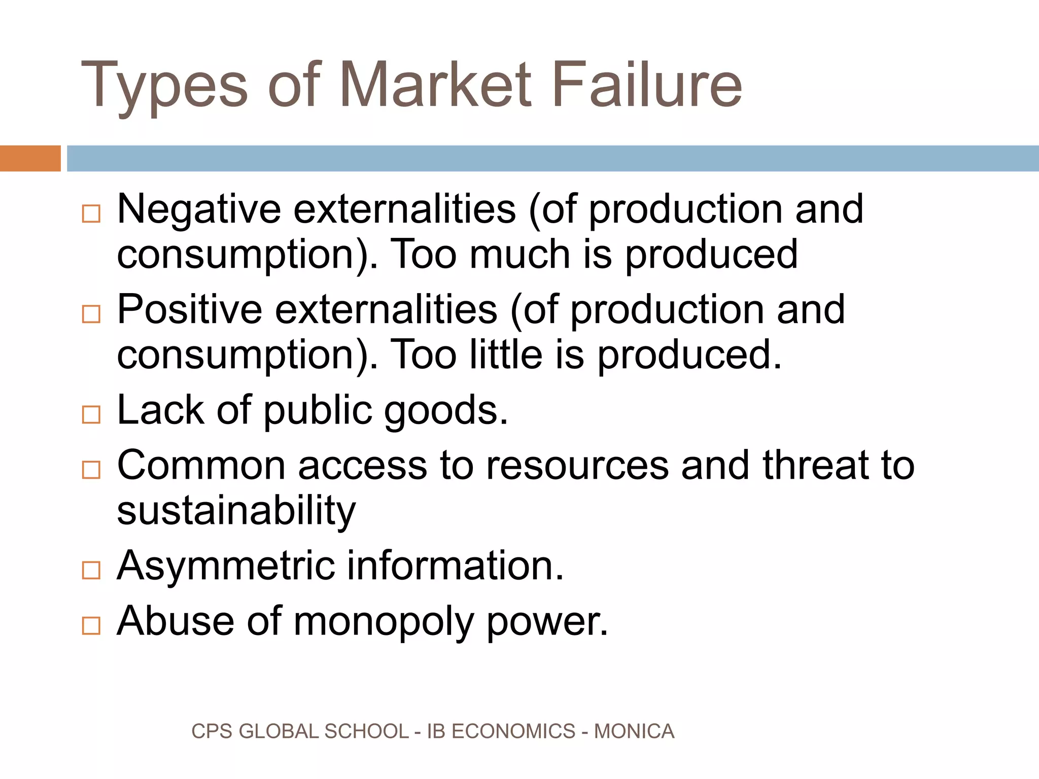 Market failure IB Economics | PPTX