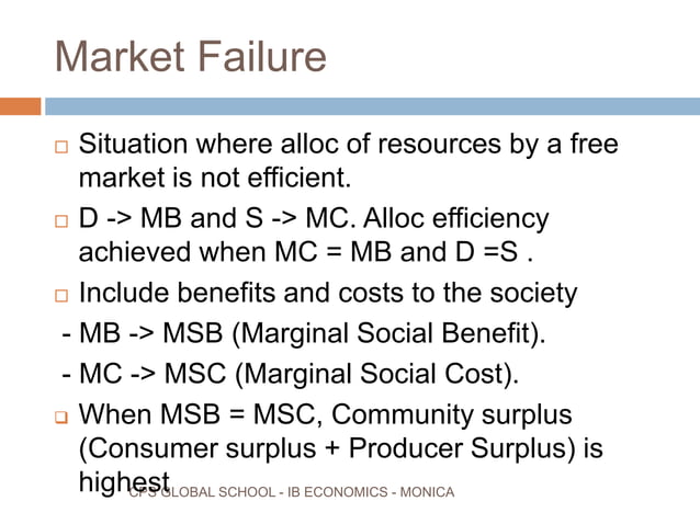 Market failure IB Economics | PPTX