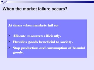 Market failure and function of govt | PPT