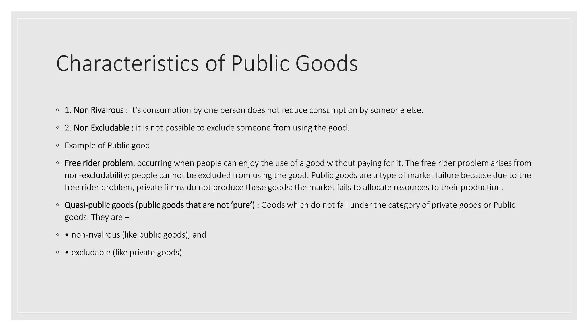 Market failure and public goods | PPTX