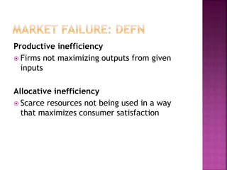 Market failureand the invisible hand | PPTX