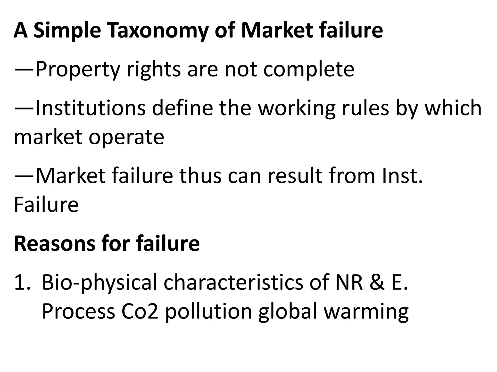 Market failures in natural resource management | PPTX