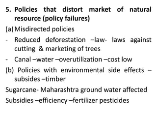 Market failures in natural resource management | PPTX